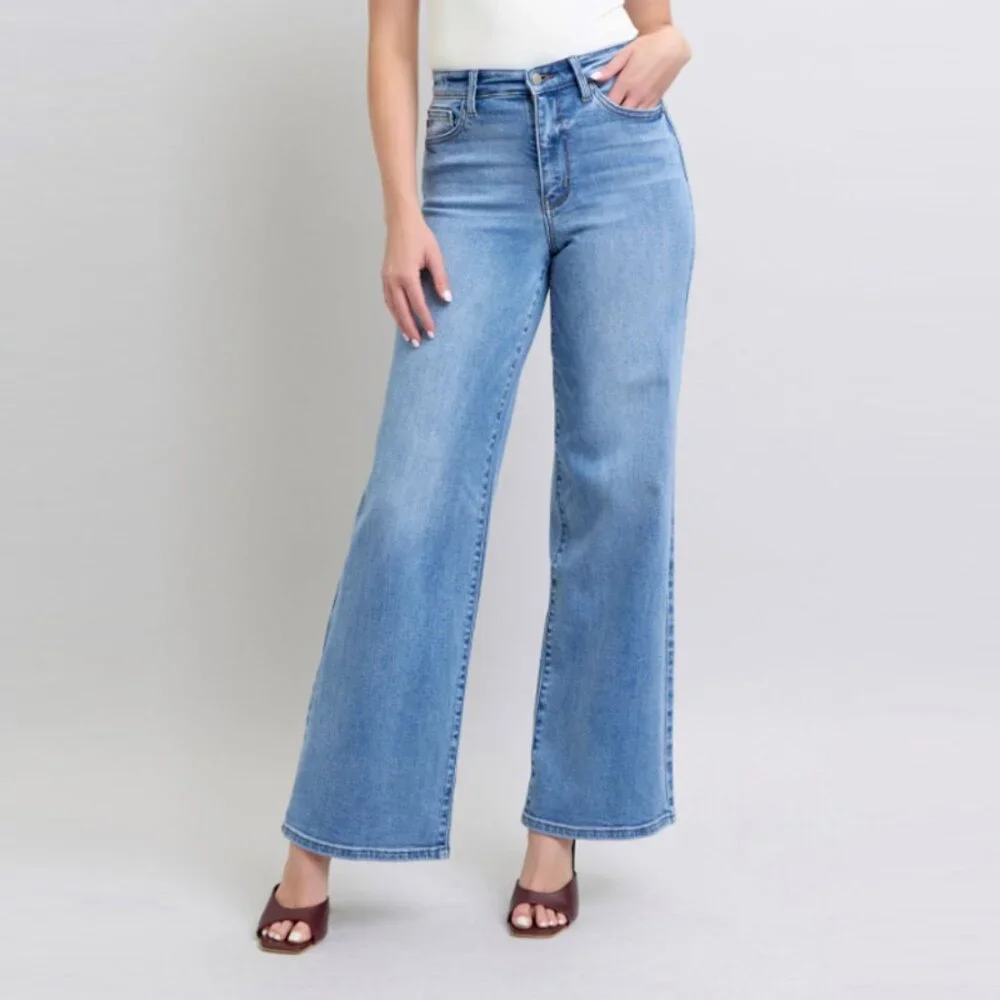 Judy Blue | Jeans | Judy Blue Vintage Wash Retro Wide Leg Jeans | Poshmark